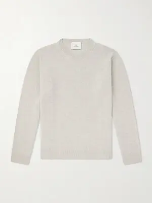 THE ELDER STATESMAN Hand-knitted Cashmere Sweater - Neutrals