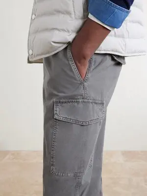 Brunello Cucinelli Slim-fit Tapered Cotton-twill Cargo Trousers