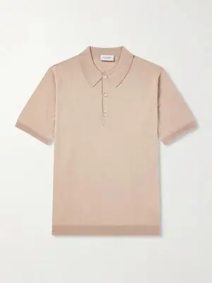 John Smedley Macloud Knitted Merino Wool Polo Shirt