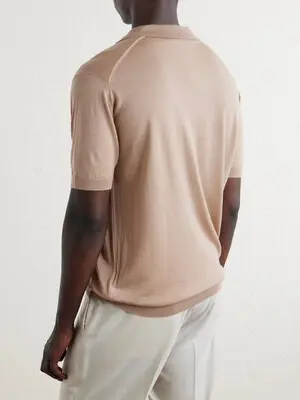 John Smedley Macloud Knitted Merino Wool Polo Shirt