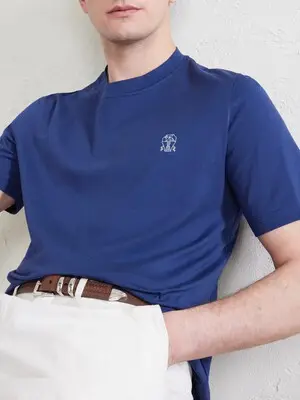 Brunello Cucinelli Layered Logo-print Cotton-jersey T-shirt