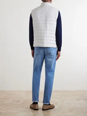 Brunello Cucinelli Quilted Shell Down Gilet