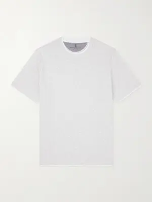 Brunello Cucinelli Layered Cotton-jersey T-shirt - Gray