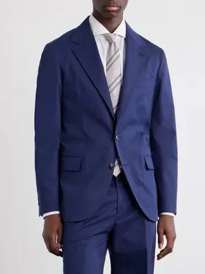 Brunello Cucinelli Single-breasted Cotton-blend Suit Jacket
