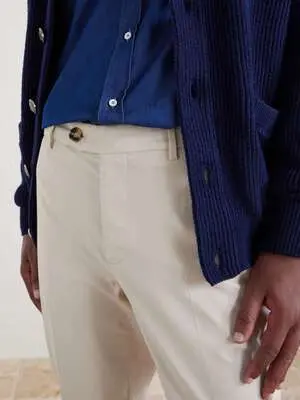Brunello Cucinelli Stretch-cotton Twill Trousers