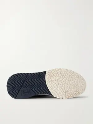Brunello Cucinelli Paneled Suede And Leather Low-top Sneakers