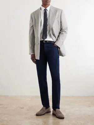 Brunello Cucinelli Slim-fit Straight-leg Jeans - Blue
