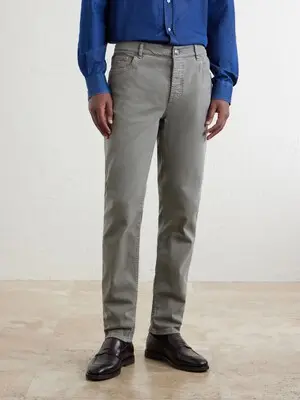 Brunello Cucinelli Slim-fit Cotton-blend Jeans