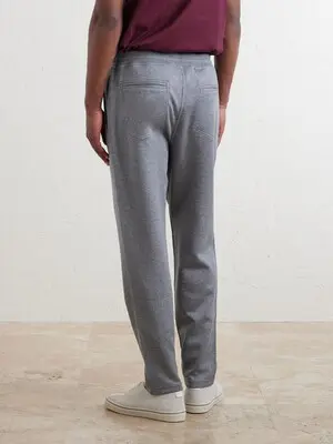 Brunello Cucinelli Tapered Cotton, Cashmere And Silk-blend Jersey Sweatpants