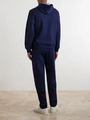 Brunello Cucinelli Cotton-blend Zip-up Hoodie - Blue