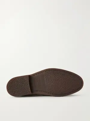 Brunello Cucinelli Suede Penny Loafers - Neutrals