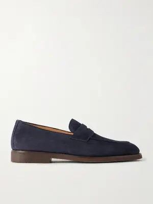 Brunello Cucinelli Suede Penny Loafers