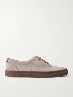 Brunello Cucinelli Suede Low-top Sneakers - Brown