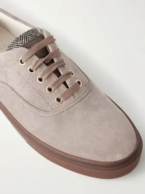 Brunello Cucinelli Suede Low-top Sneakers - Brown