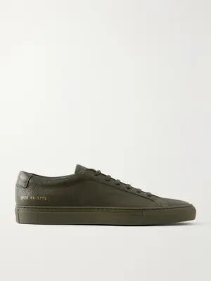 COMMON PROJECTS Achilles Full-grained Leather Sneakers - Green