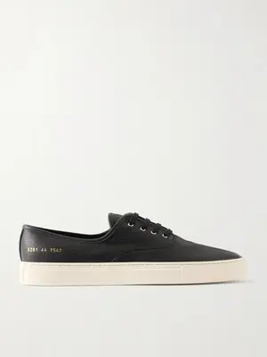 COMMON PROJECTS Deck Full-grained Leather Sneakers - Black