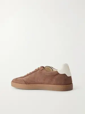 Brunello Cucinelli Coda Di Rondine Suede Sneakers - Brown