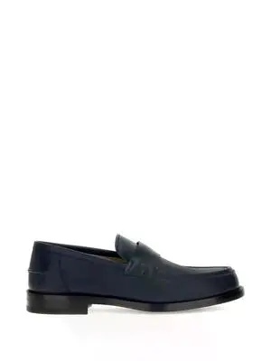 GIANVITO ROSSI Nicola Leather Loafers - Blue