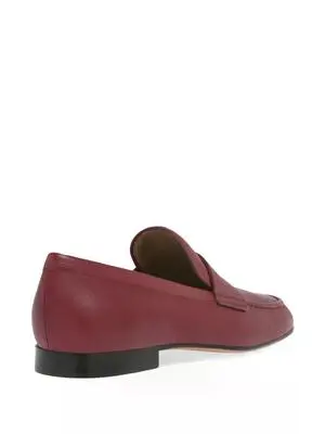 GIANVITO ROSSI Burgundy Leather Loafers