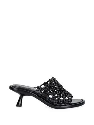 SOULIERS MARTINEZ Mariza Woven Kitten-heel Sandals