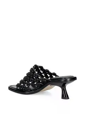 SOULIERS MARTINEZ Mariza Woven Kitten-heel Sandals