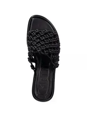 SOULIERS MARTINEZ Mariza Woven Kitten-heel Sandals