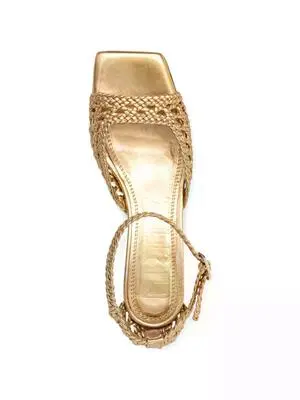 SOULIERS MARTINEZ Veronica Woven Leather Sandals