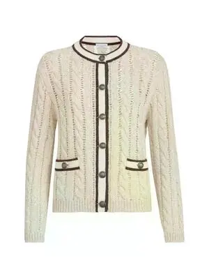 BRUNELLO CUCINELLI Brunello Cucinelli Virgin Wool And Cashmere Cable-Knit Cardigan