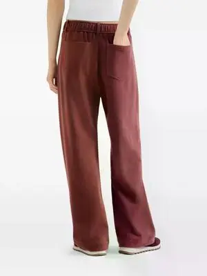 Brunello Cucinelli Cotton Smooth French Terry Trousers - Red