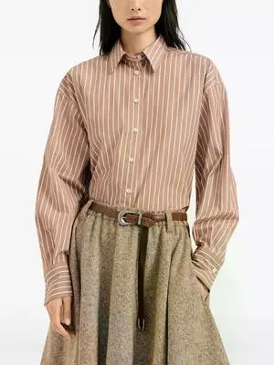 Brunello Cucinelli Striped Cotton Poplin Shirt