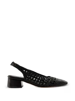 SOULIERS MARTINEZ Woven Slingback Pumps
