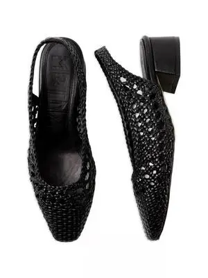 SOULIERS MARTINEZ Woven Slingback Pumps