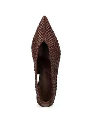 SOULIERS MARTINEZ Bianca Woven Slingback Pumps