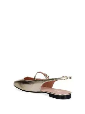 POLLINI Metallic Slingback Ballet Flats
