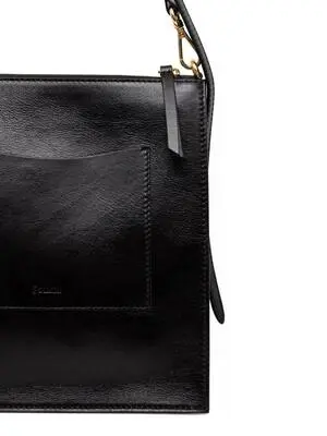 POLLINI Logo-debossed Leather Shoulder Bag