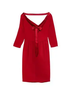 Dsquared2 Cowl Neck Pleated Waist Dress