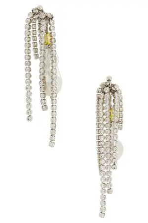 Dries Van Noten Embellished Hoop Earrings - Silver