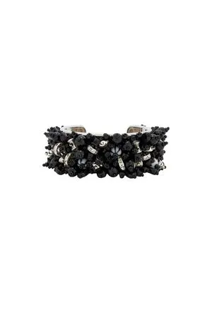 Dries Van Noten Embellished Cuff Bracelet - Black