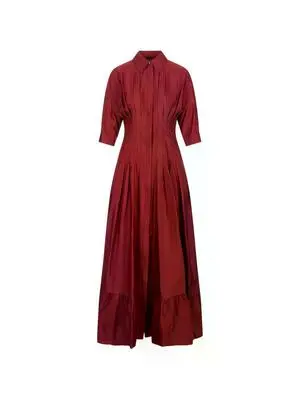 Max Mara Cera Pleated Maxi Dress