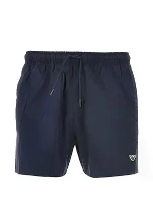 Emporio Armani Eagle Patch Swim Shorts - Blue