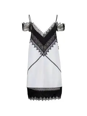 TOM FORD Lace-trim Mini Dress - Blue