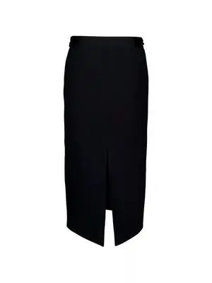 TOM FORD Satin-trimmed Pencil Midi Skirt