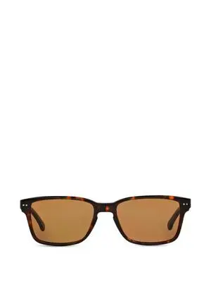 Brooks Brothers Rectangle-frame Sunglasses - Brown