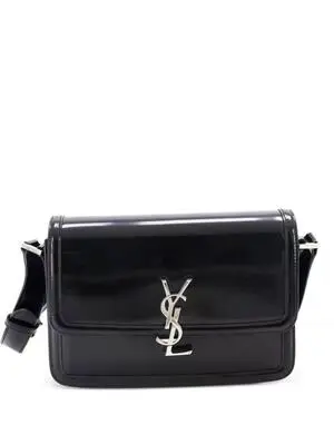 Saint Laurent Solferino Patent Medium Shoulder Bag - Black