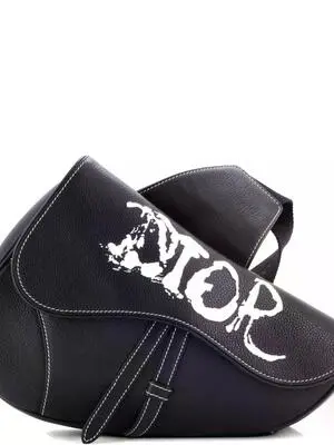 Dior Saddle Bag Printed Leather Medium Crossbody Bag