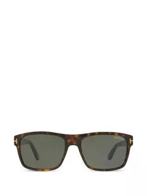 TOM FORD Tortoiseshell-effect Rectangle-frame Sunglasses - Brown