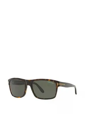 TOM FORD Tortoiseshell-effect Rectangle-frame Sunglasses