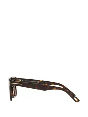 TOM FORD Dax T-motif Square-frame Sunglasses