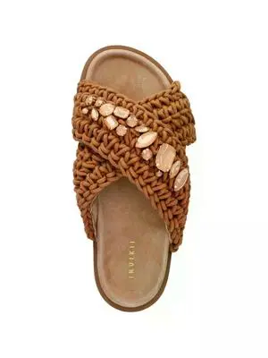 Inuikii Woven Crystal-embellished Sandals