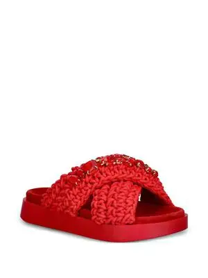 Inuikii Woven Crystal-embellished Sandals